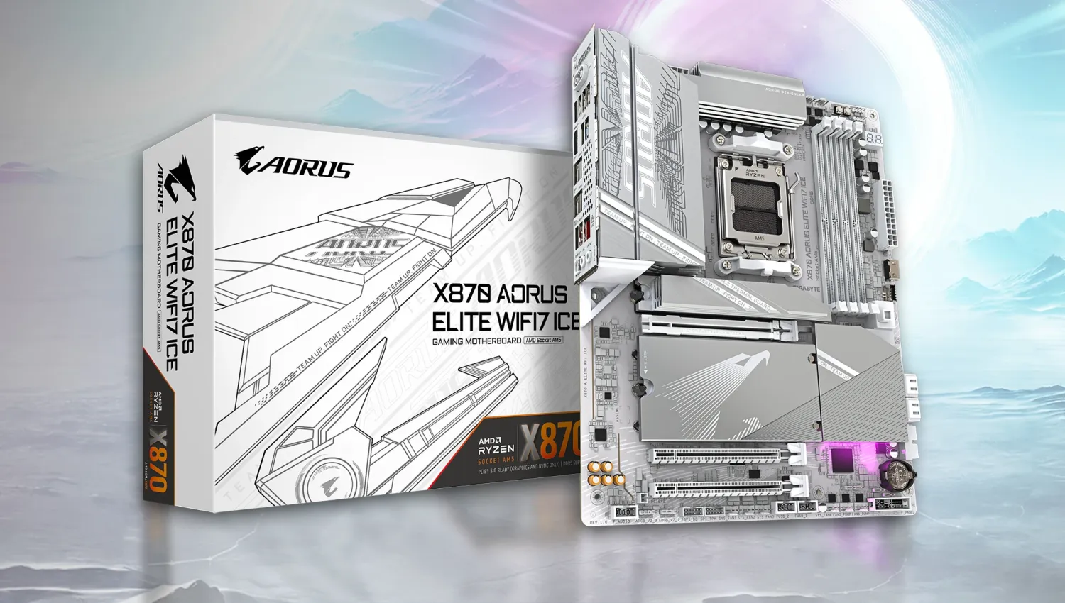 Analyse de la GIGABYTE X870 AORUS Elite WIFI7 Ice - Hardware & Co Analyse de la GIGABYTE X870 AORUS Elite WIFI7 Ice - Hardware & Co